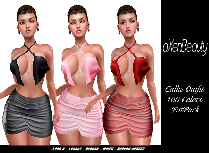 Second Life Marketplace - aX: Callie Outfit 100 Colors FatPack